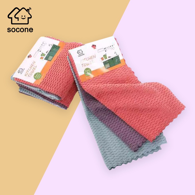 Socone 3in1 Set Multi-Function Dish Towel Dual Side Towel Super Water ...