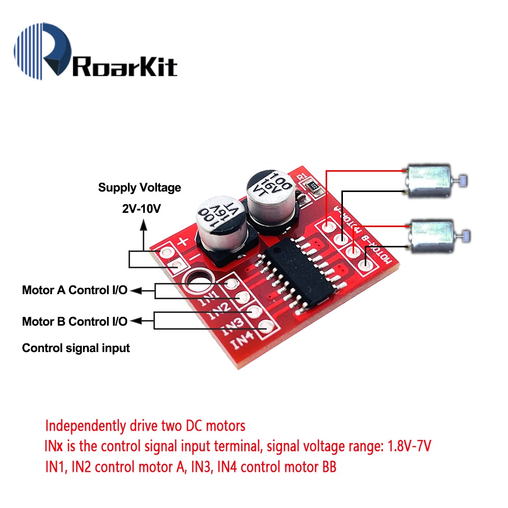 10PCS 2 CHANNEL DC Motor Drive Module Positive Inversion PWM Speed ...