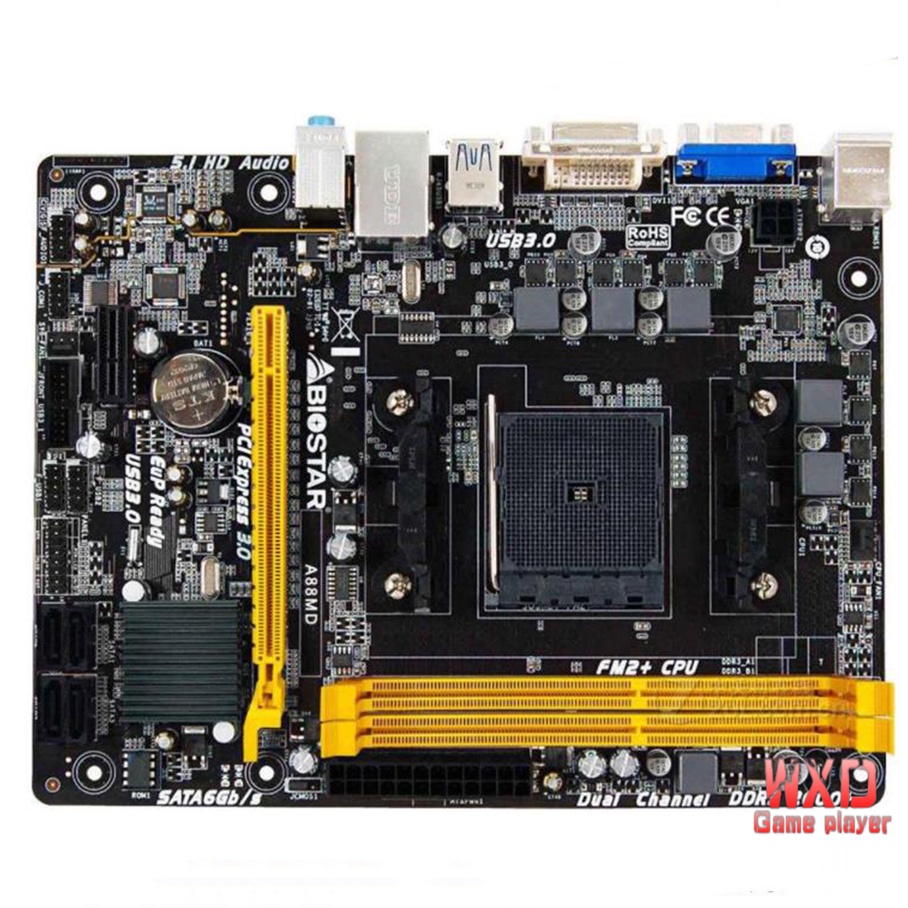 Used Biostar A88MD Motherboard Socket FM2 FM2+ DDR3 For AMD A88X Original Desktop Mainboard SATA ...