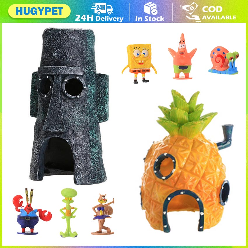 Aquarium Simulation Decoration SpongeBob Pineapple House Squidward ...