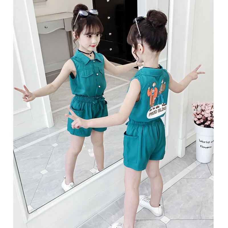 4-12 Years Terno for Girls Sleeveless Shirt Top + Shorts Pants Clothes ...
