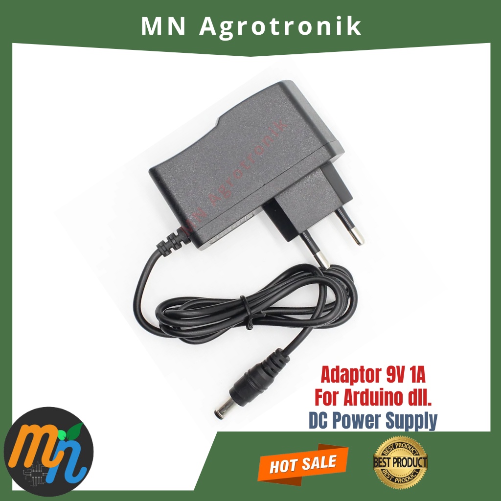 Adapter 9V 1A DC POWER SUPPLY FOR ARDUINO UNO, NANO, MEGA, ETC | Shopee ...