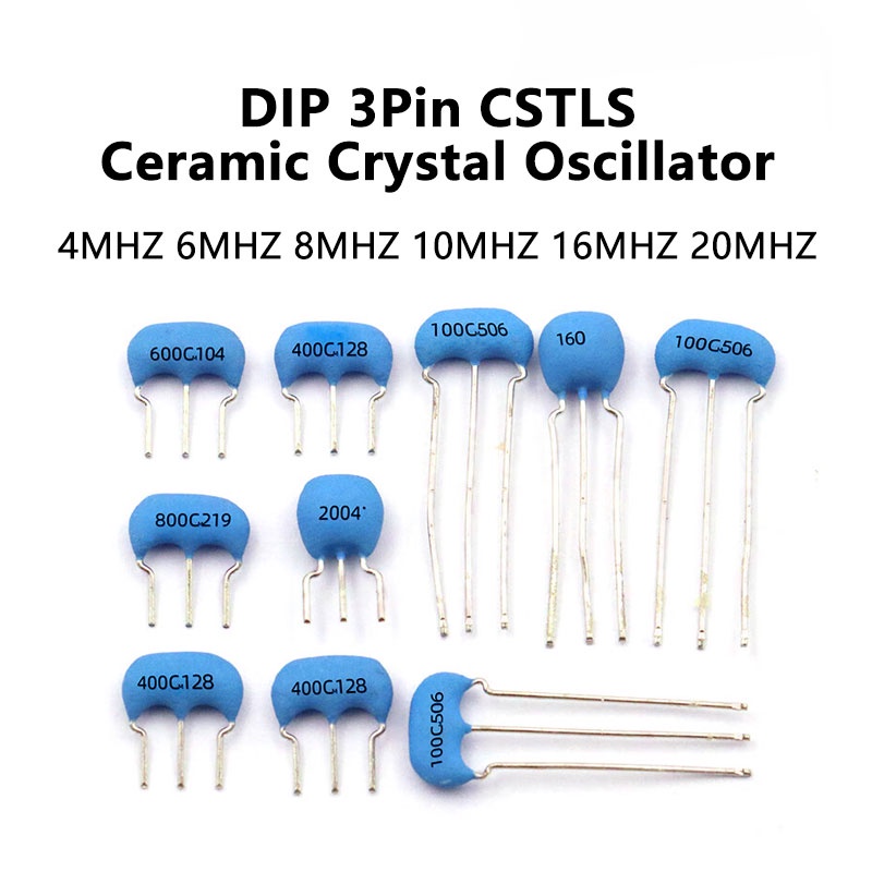 10pcs CSTLS8M00G53-B0 4M 6M 8M 10M 16M 20MHZ DIP-3Pin Ceramic Direct ...