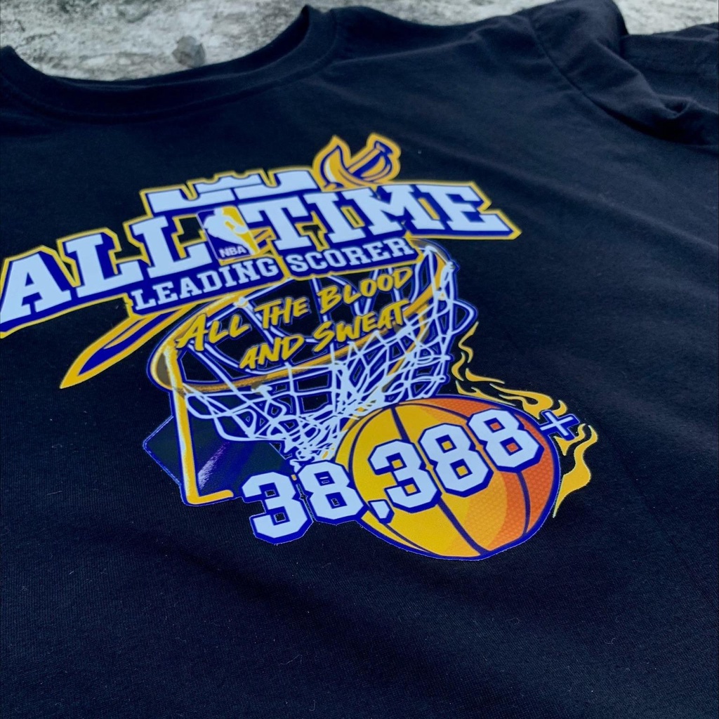 THE HOOP APPAREL LEBRON ALL TIME SCORER GRAPHIC COTTON TSHIRT FOR MEN ...