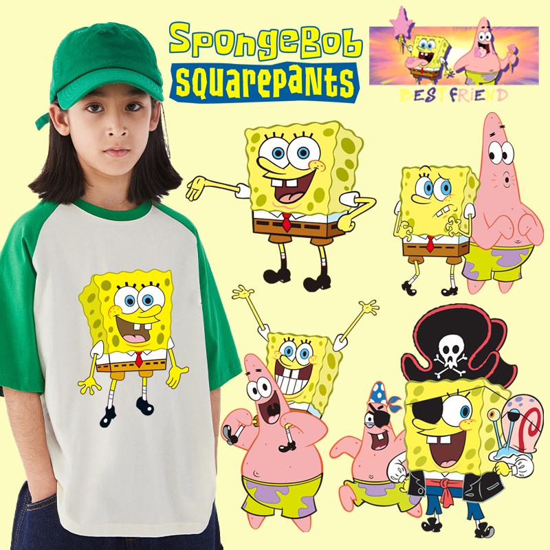 SpongeBob Heat Transfer Sticker SquarePants Clothes DIY Decoration ...
