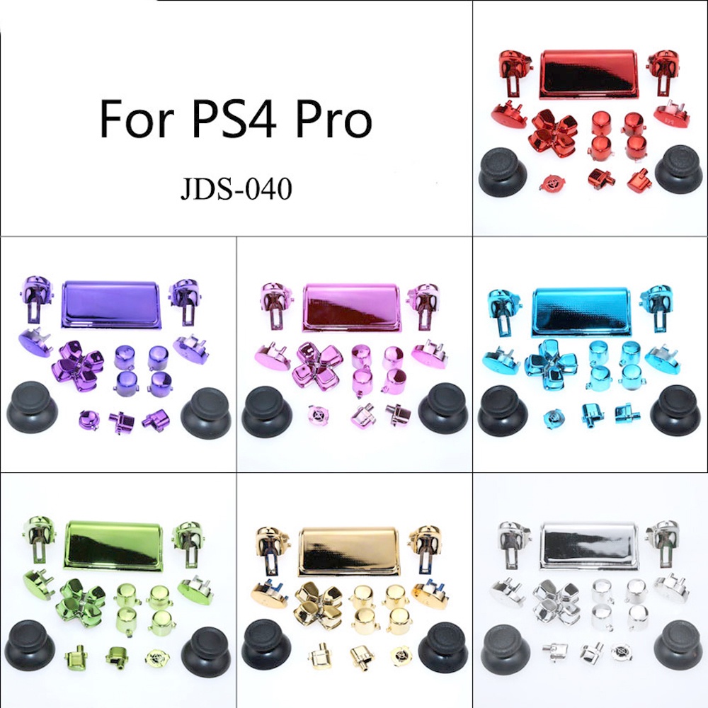 1set 7colors Chrome Joysticks D-pad R1 L1 R2 L2 Full Set Direction Key ...