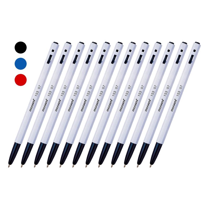 Monami 153 BP Ballpoint Pen 1 dozen (12 pcs) / 0.7mm / Korea's representative ballpoint pen ...