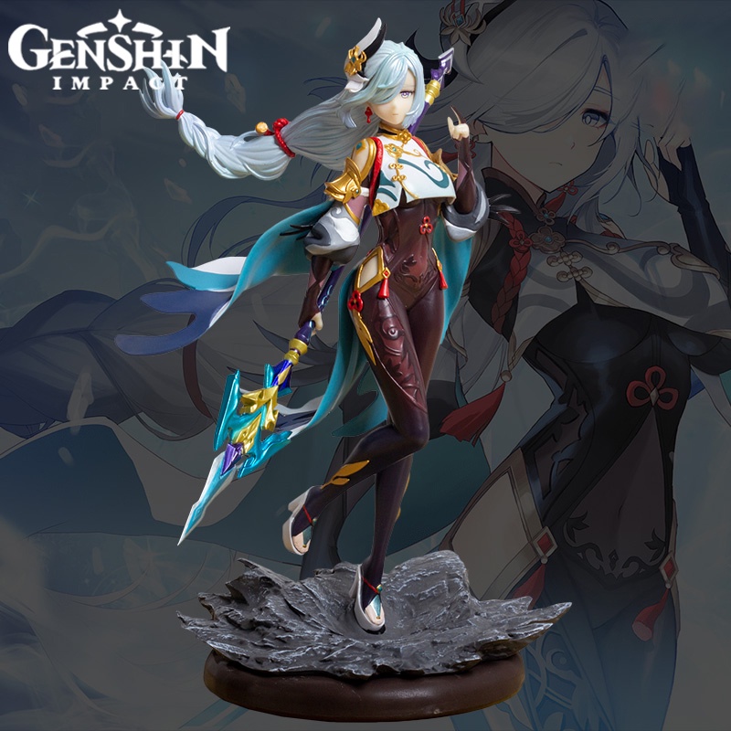 30cm Genshin Impact Figure Shenhe Anime Figures Gk Action Figurine Pvc ...