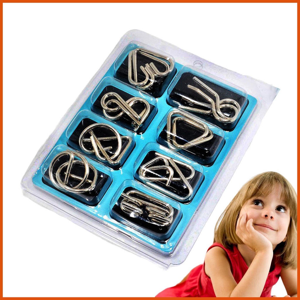 Brain Teasers Metal Wire Puzzle Toys Brain Teaser IQ Test ...