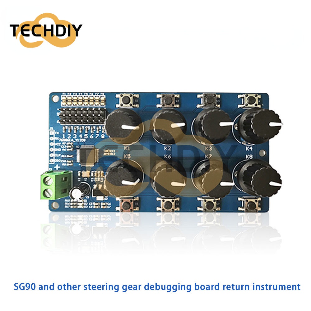 8 Way Steering Gear Controller Debugging Board Futaba MG995 SG90 Steering Gear Debugging Board ...
