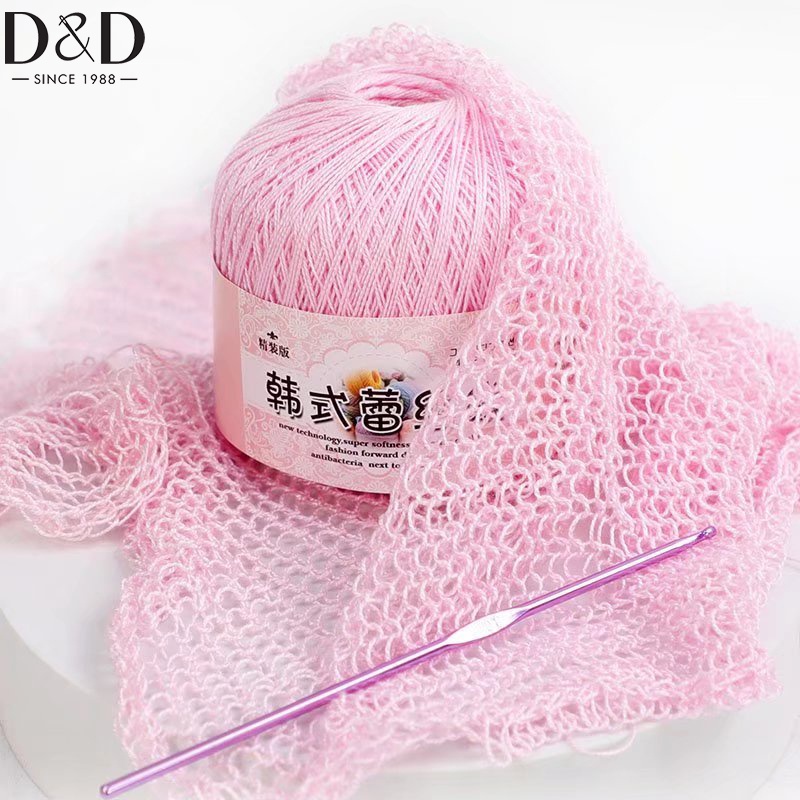 1Pcs 50g/roll size 8 Korean lace thread, lace cotton yarn, crochet ...