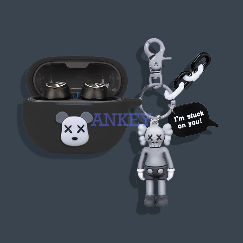 SoundPEATS MiNi Pro Sonic Pro Earphone Silicone Case Black Kaws Earbuds ...