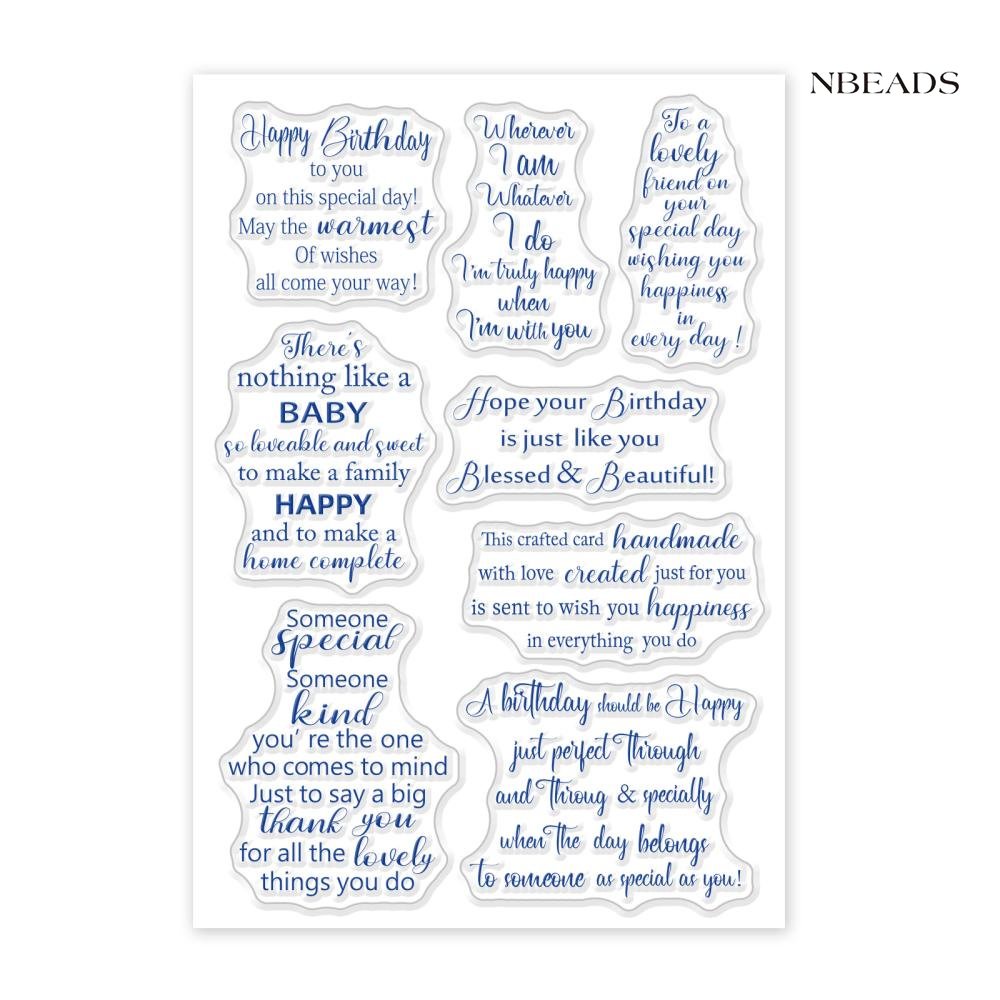 1Sheet PVC Plastic Stamps for DIY Scrapbooking Photo Album Decorative ...