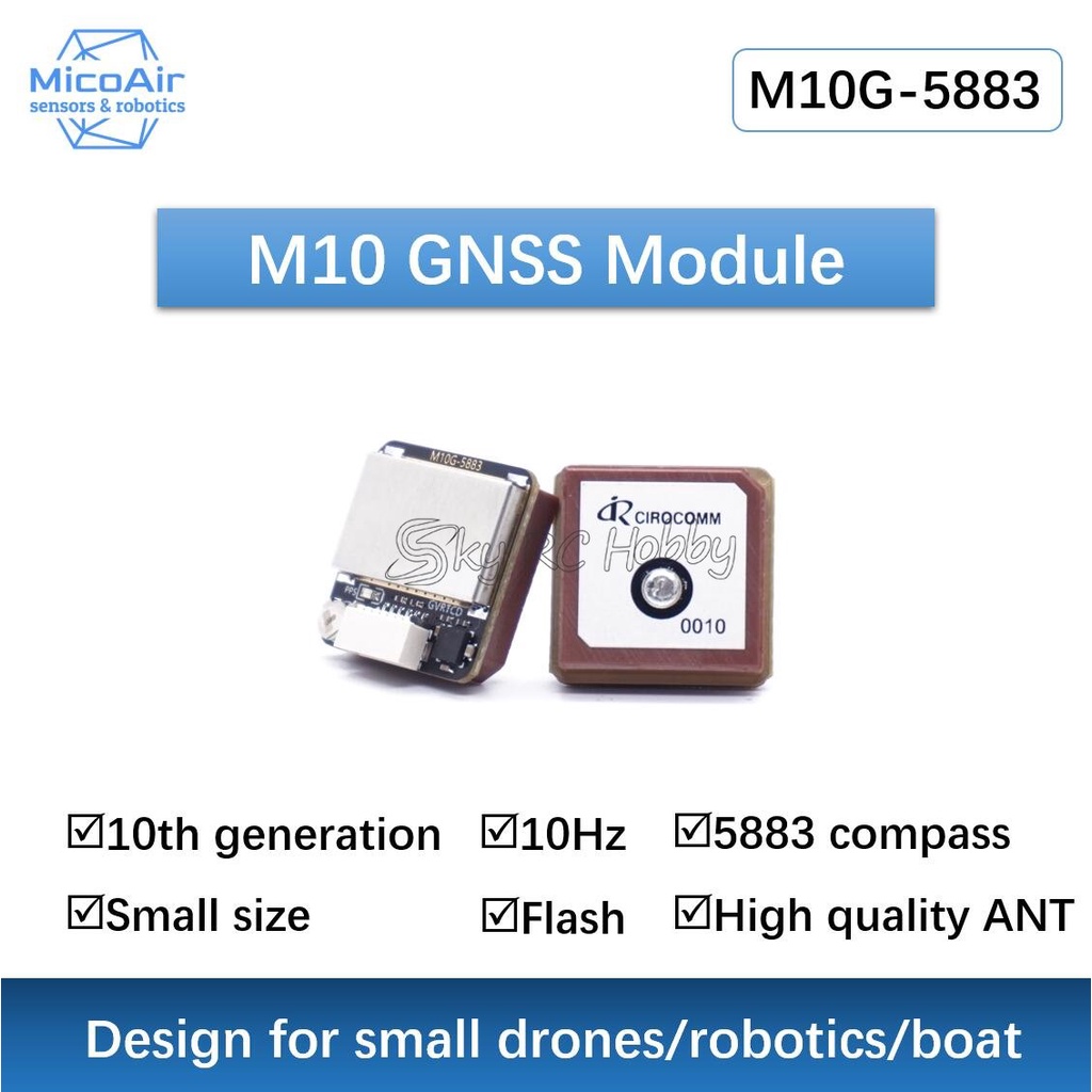 M10G-5883 MicoAir Tech M10 GPS with Compass QMC5883L Module For FPV ...