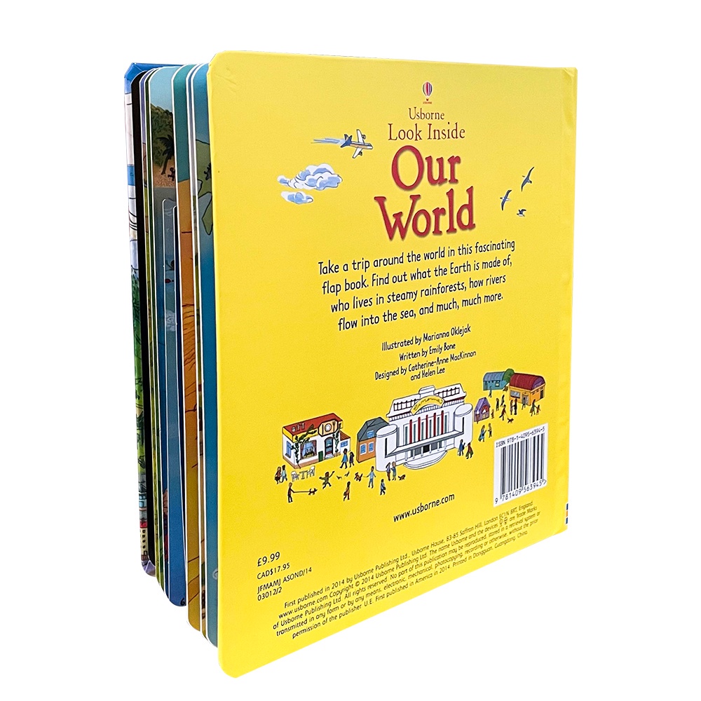 Usborne Look Inside Our World Educational 3D Board Books for Children ...