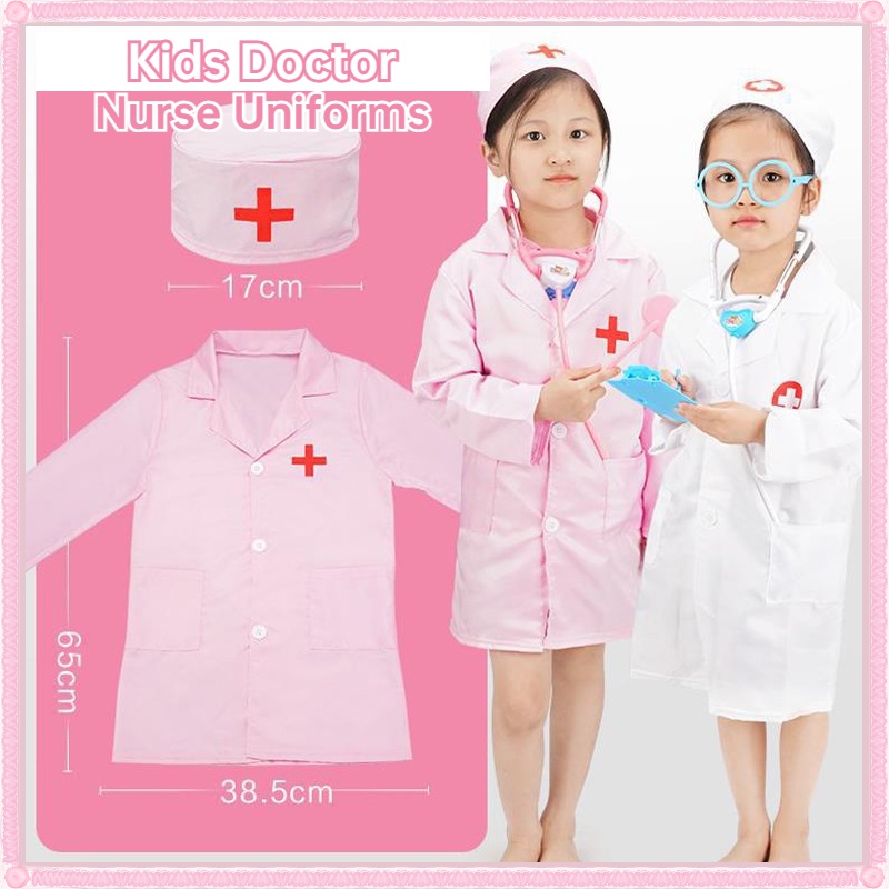 【COD】Children Doctor Nurse Uniform Doctor Costume For Kids Role Cosplay ...