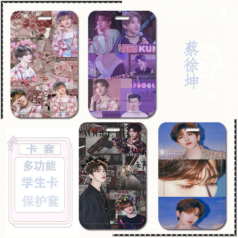 Pop Singer Kun DIY Name Card Student School ID Card Holder MRT Card Bus ...