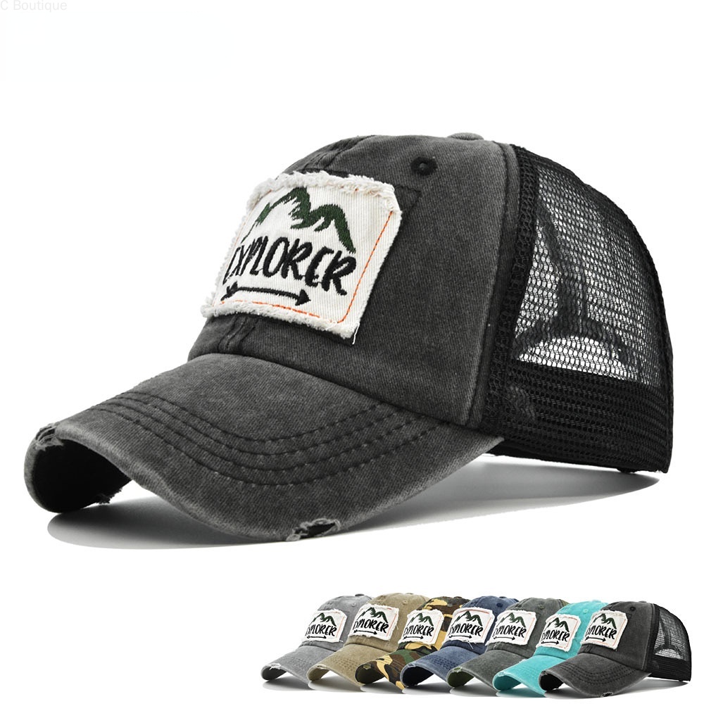 vintage Explorer cap for men retro trucker cap 5 panel cap net baseball ...