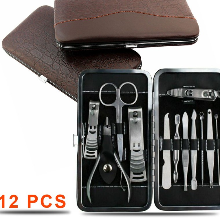 12 pcs manicure set Nail clipper set stainless | Shopee Philippines