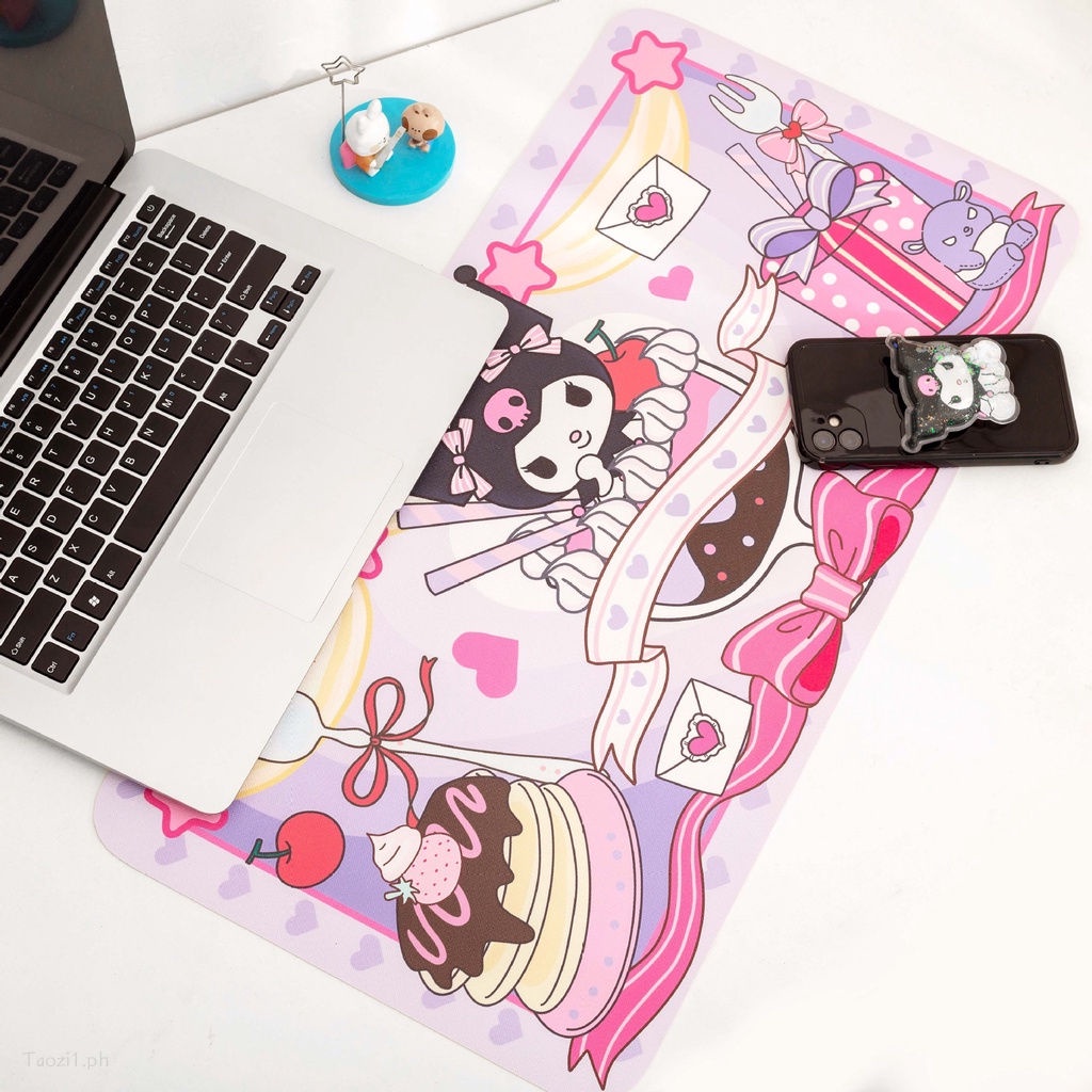 My Melody Kuromi Mouse Pad Large Size Table Mat Cartoon Waterproof Pad ...