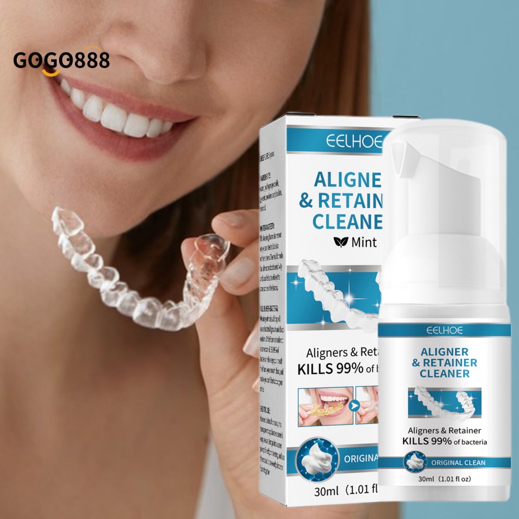 Gogo Brightening Retainer Foam Cleanser for Unisex Denture Cleaning ...