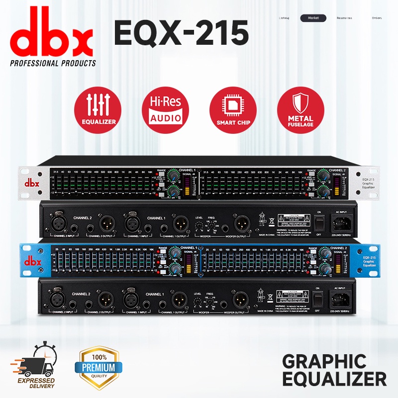 DBX EQX215 The two-channelcan effectively eliminate XLR low-frequency noise and unbalance ...