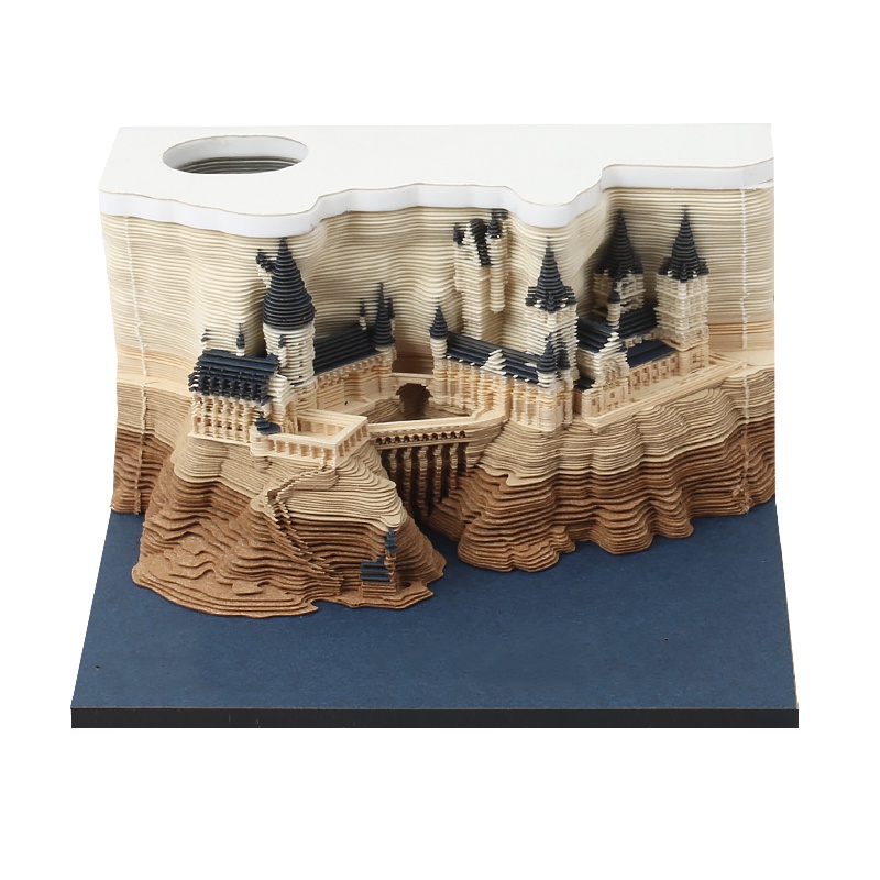 3D Memo Pad Funny Cute School Castle with Lights DIY Note Art Paper ...