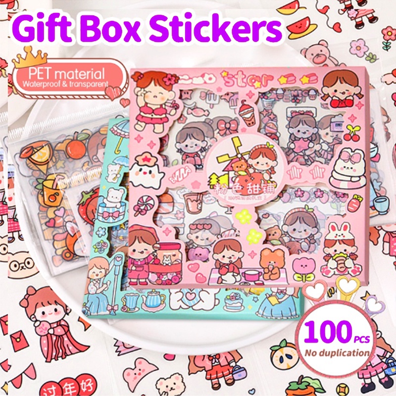 100PCS Korean Cute Waterproof Sticker DIY Mobile Phone / Thermos ...