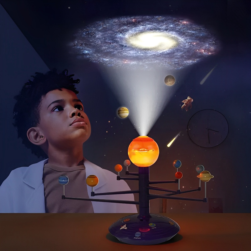 DIY Solar System Projector Sound Kids Toy Science Educational Planet ...
