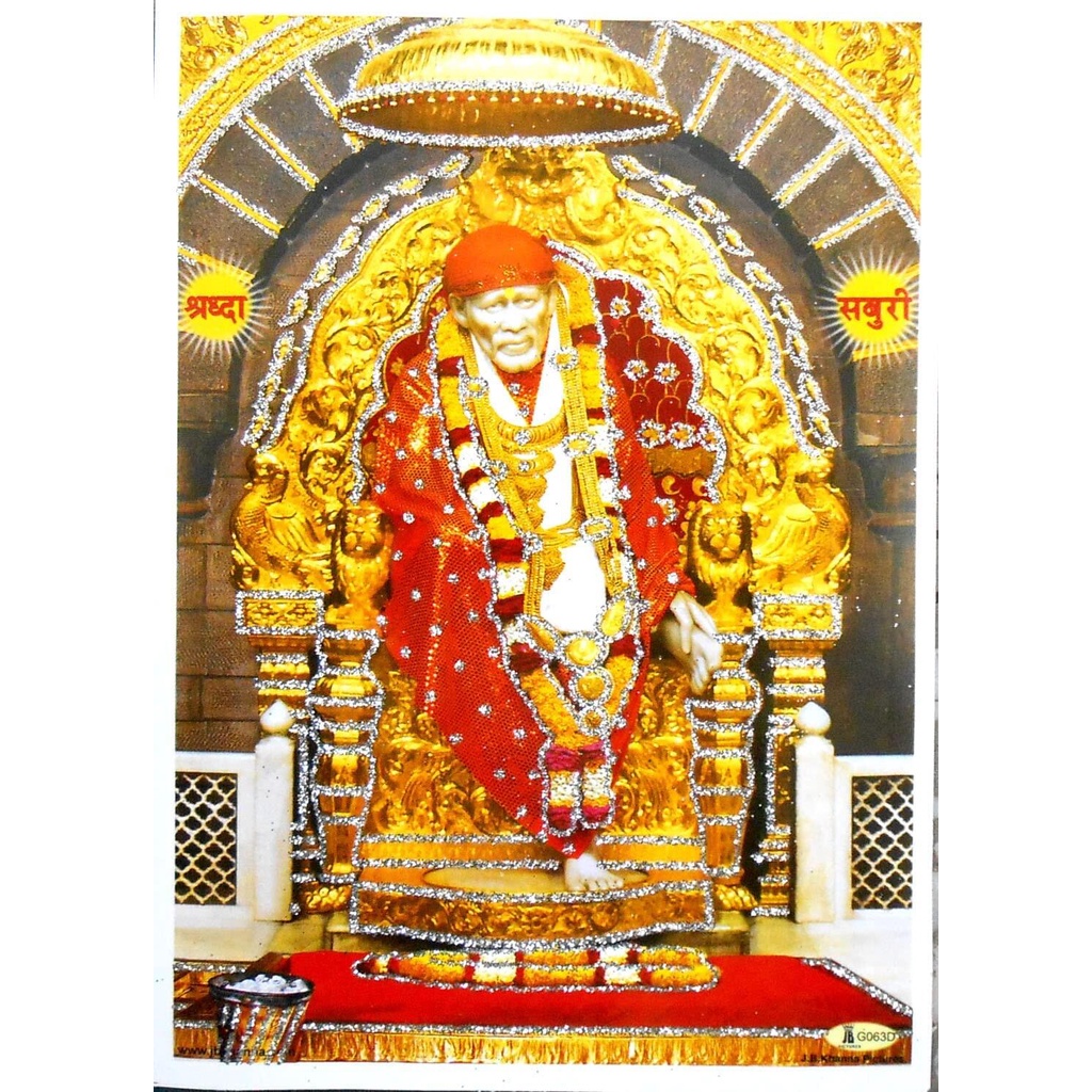 Sai Baba Poster Print Hindu God Picture Canvas Painting Wall Decors ...