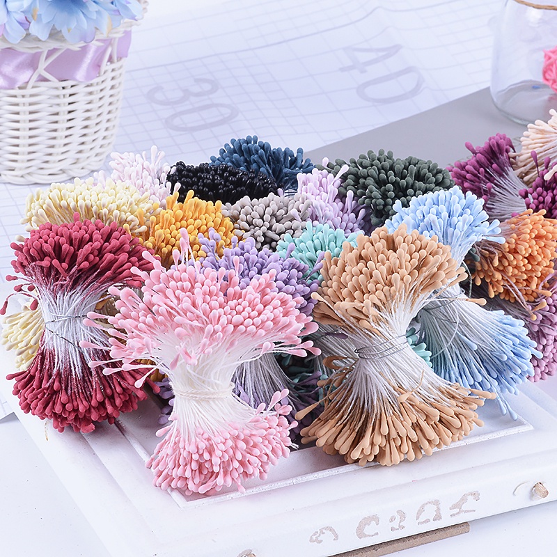 400PCS Artificial Stamen Flower 6cm Fake Floral Pistil Stamen DIY Gift ...