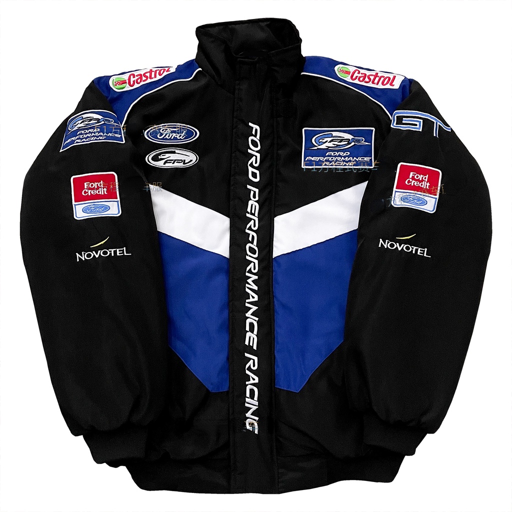 F1 Racing Suit Ford Fleet Stand-Up Collar Embroidered American Retro ...