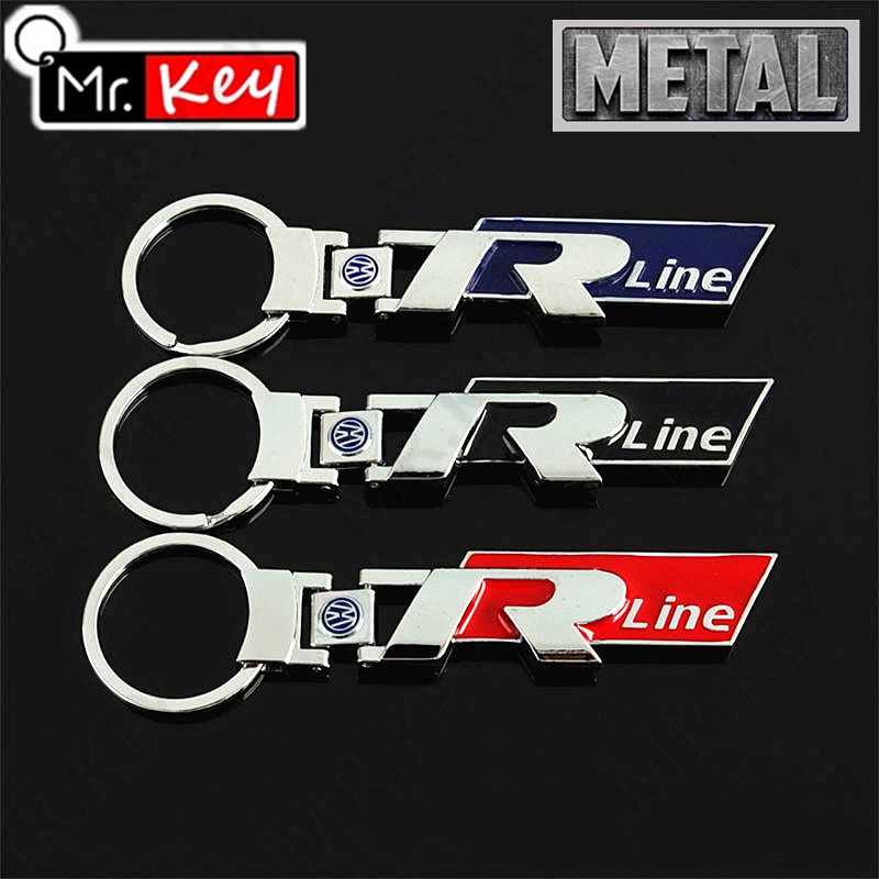 【Mr.Key】R-Line Design Metal Keychain for Volkswagen Golf R R-Line R32 ...