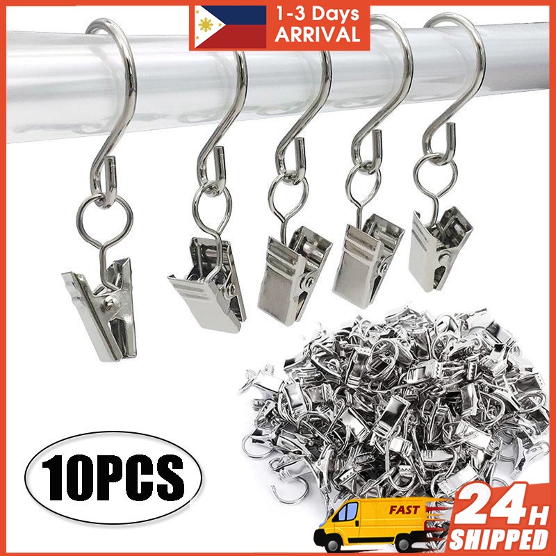 Stainless Steel Curtain Clips Ring Clip Hooks Rings Eyelets for ...
