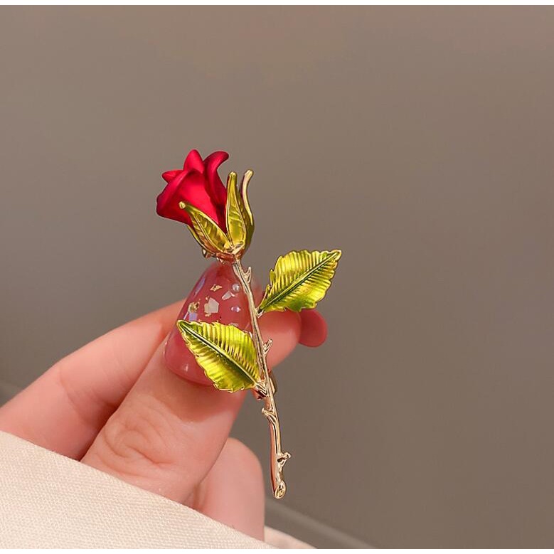 Red Rose Brooch New Style Rose Pin Fixed Clothes Decoration Alloy ...
