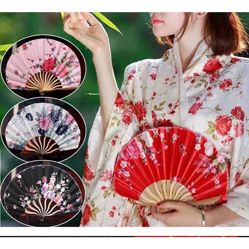Japanese Style Japanese Style Japanese Fan Women Style Silk Fan Craft ...