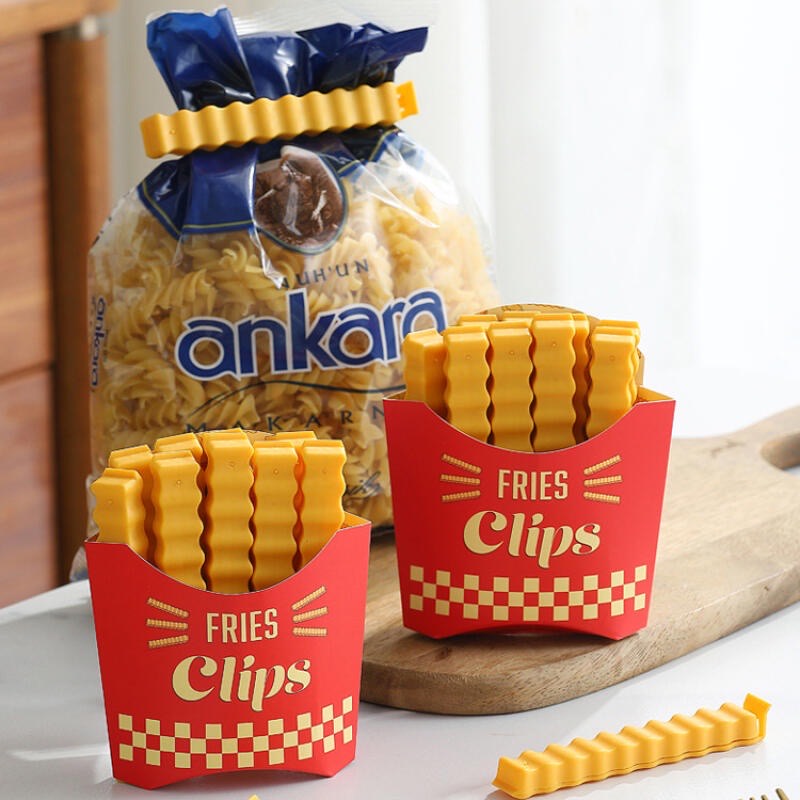 12 Pcs Food Seal Clip French Fries Shape Household Kitchen Moisture ...