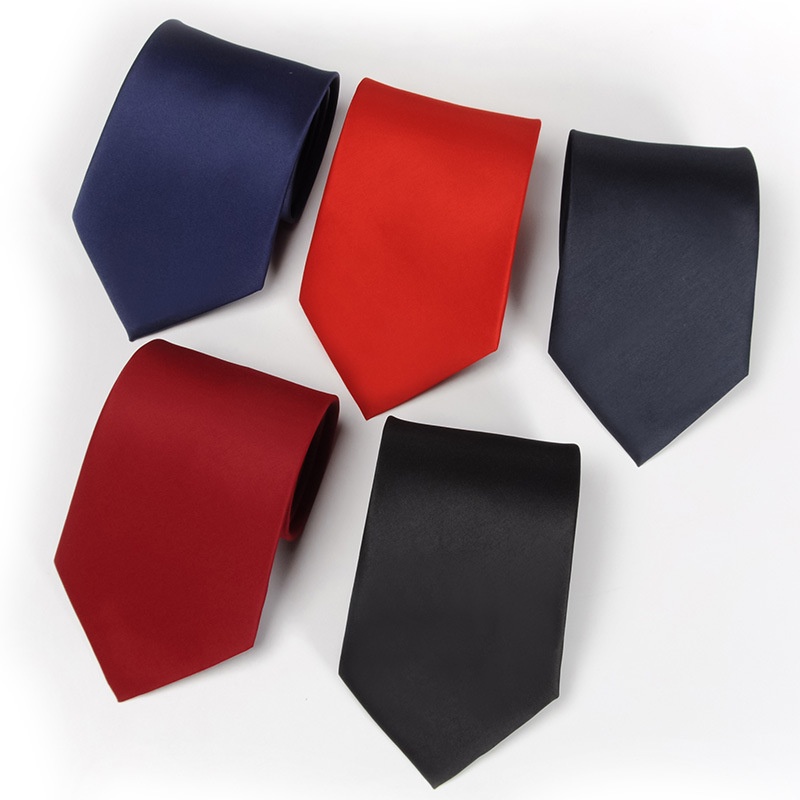 Tie men's business formal wear plain color hand black tie 8cm group ...