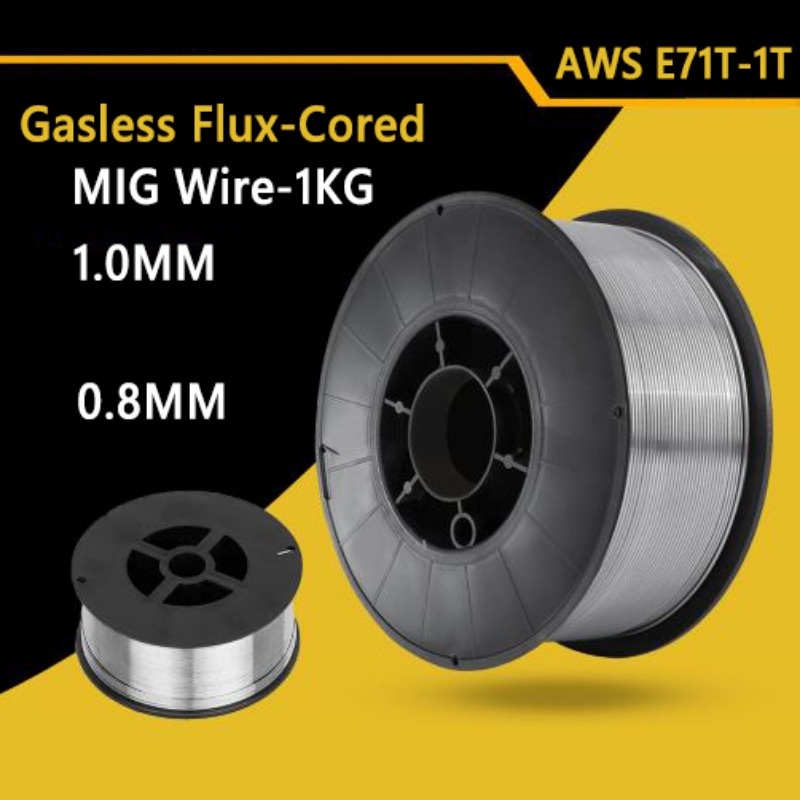 Gasless Stainless Steel MIG Wire E71T-GS - 1kg Flux Core for Self-Shielded Welding Machines ...