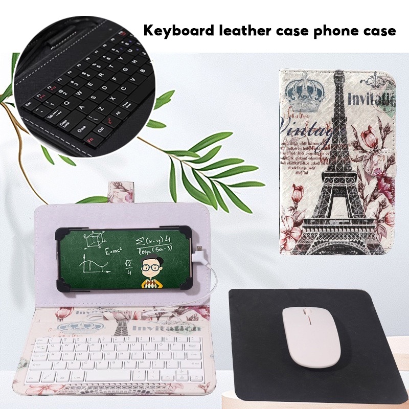 Phone Keyboard Mouse Set Mini Keyboard for Phone with Mouse Type-C ...