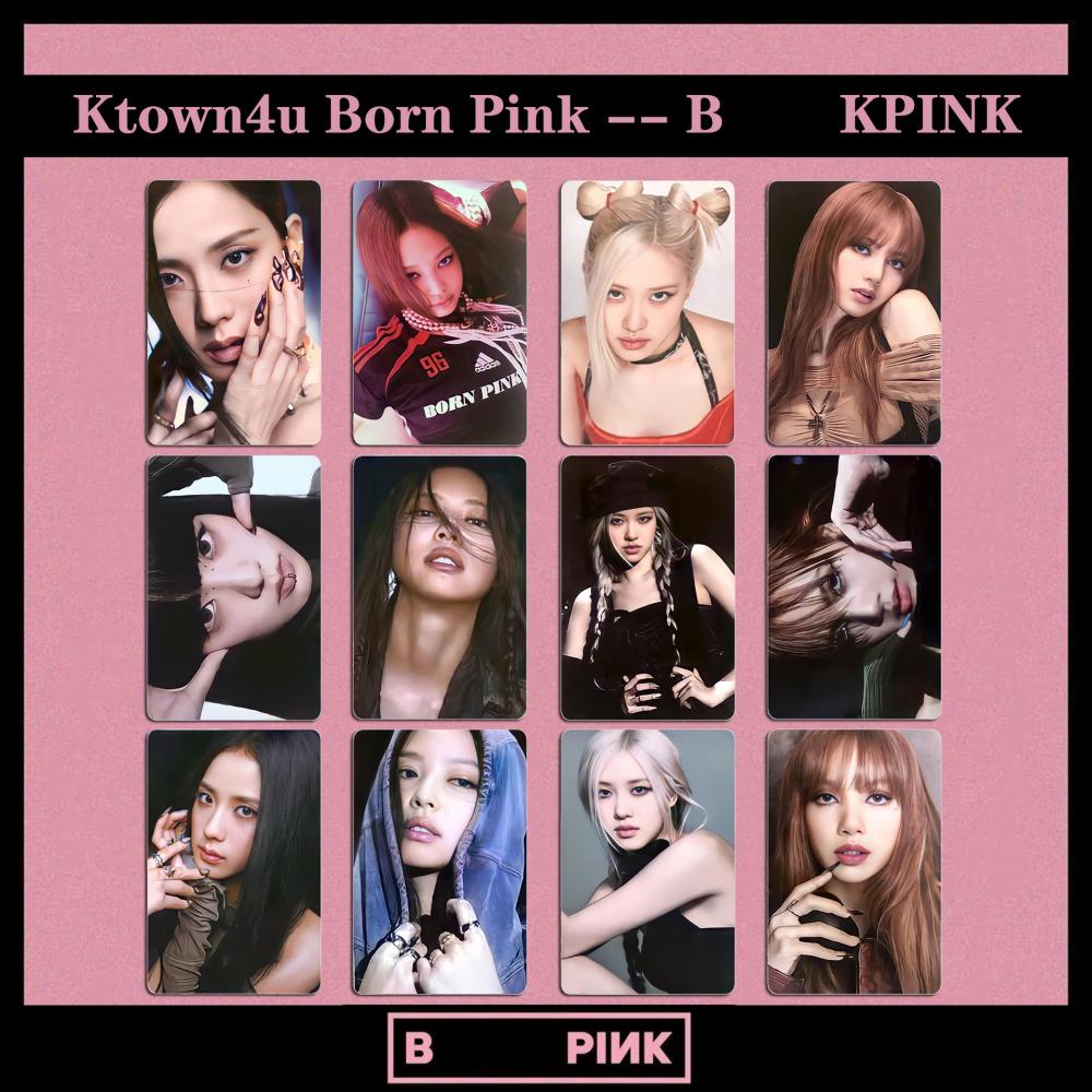 K Kpop Women's Combination BlackPink Photo Card Ktown4u Born Pink Same ...