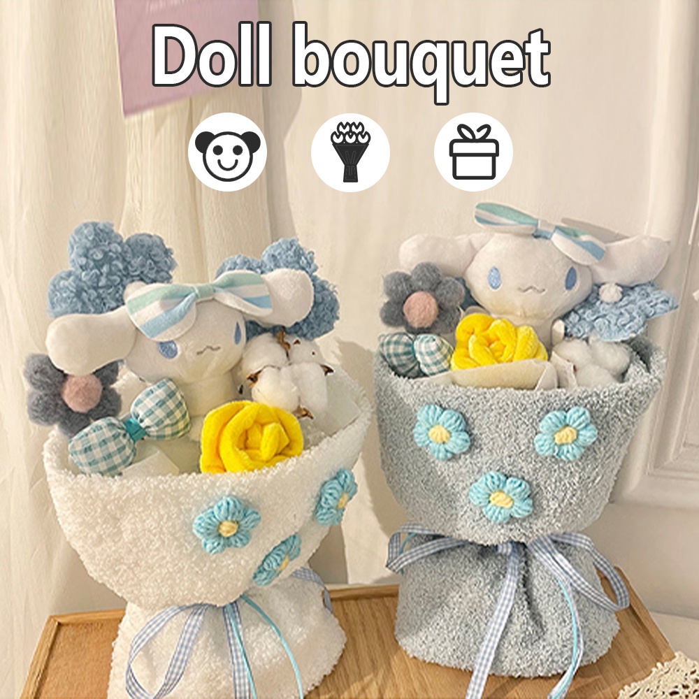 Cinnamoroll Plush Bouquet Sanrio Dolls Flower Cute Doll Bouquet Girl ...