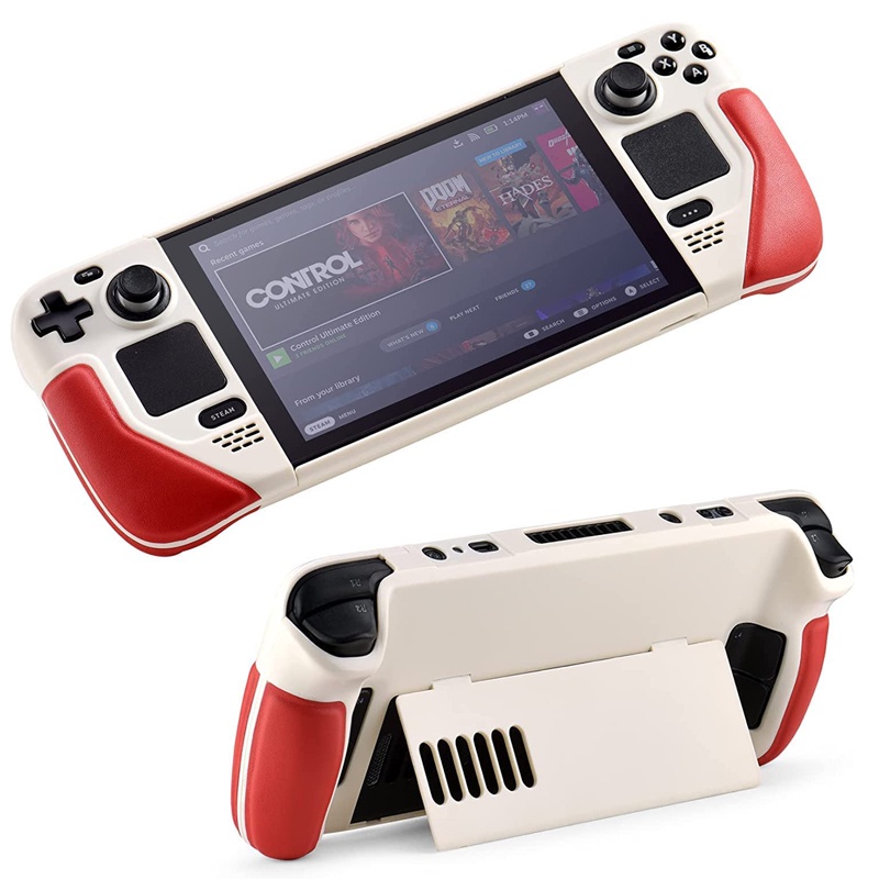Protective Case for Steam Deck Soft Flip Leather Cover with Stand Full ...