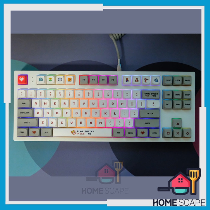 Keycaps Retro Video Game V2 Super Mario 8 bit XDA Dye Sub PBT Keycap ...