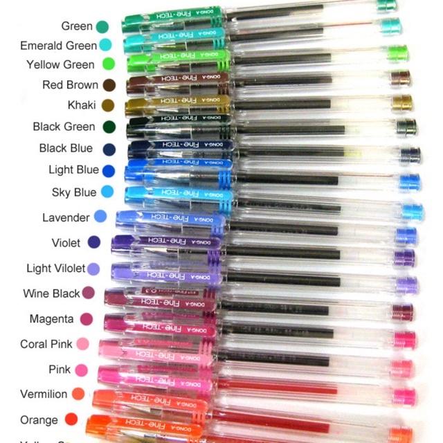 Dong-A Fine Tech colored pens and refills | Shopee Philippines