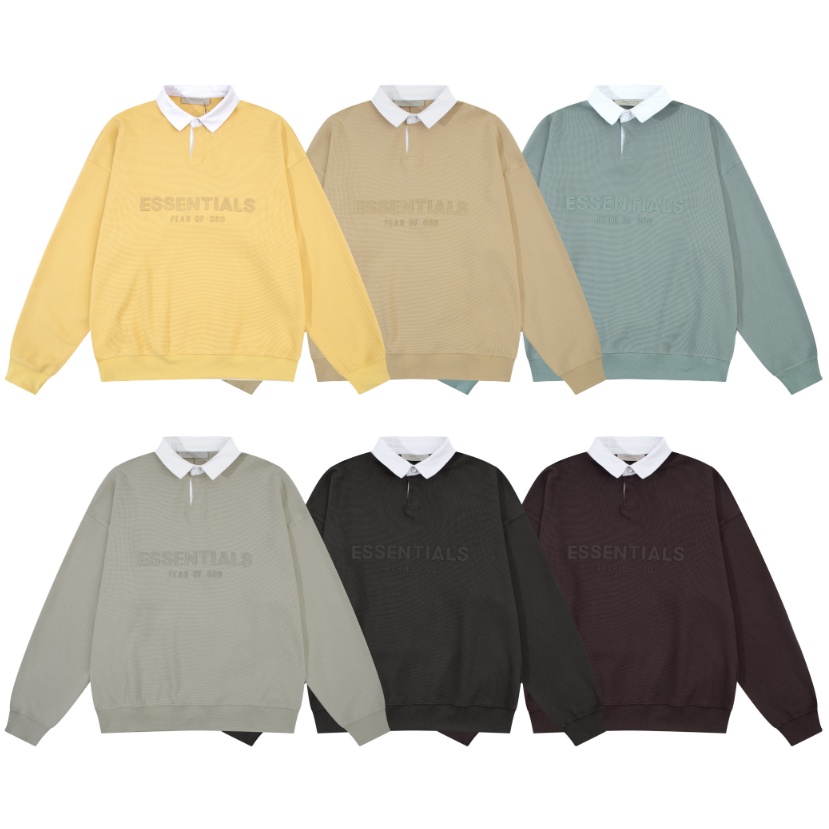 High Street Plus size Ess New Loose Double Thread Silicone Logo Letter ...