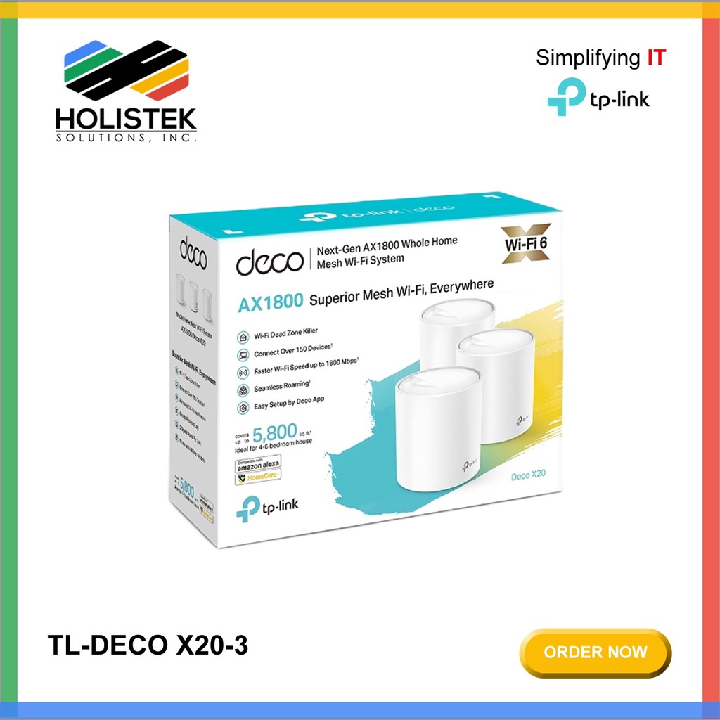 TP-Link AX1800 Whole Home Mesh Wi-Fi System (Deco X20 3-pack) I ...