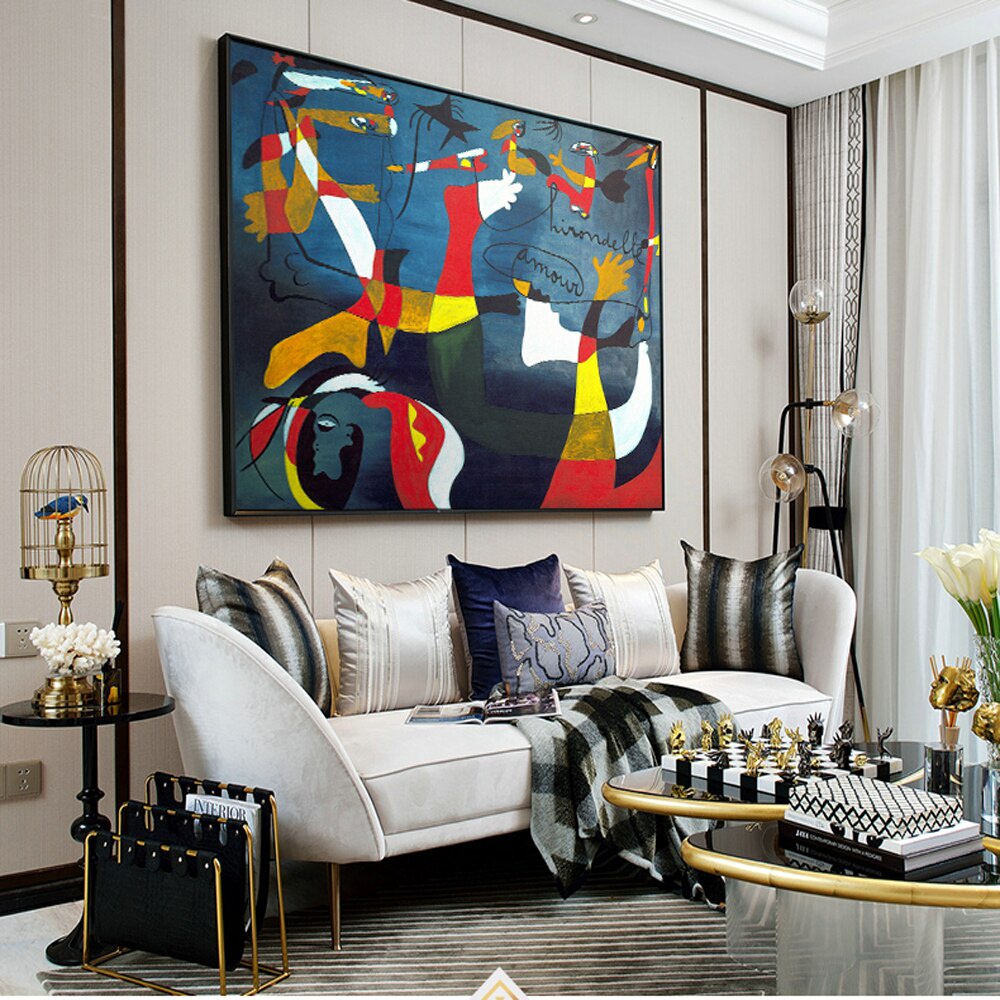The Birth of The World Canvas Paintings By Joan Miro Famous Wall Art ...