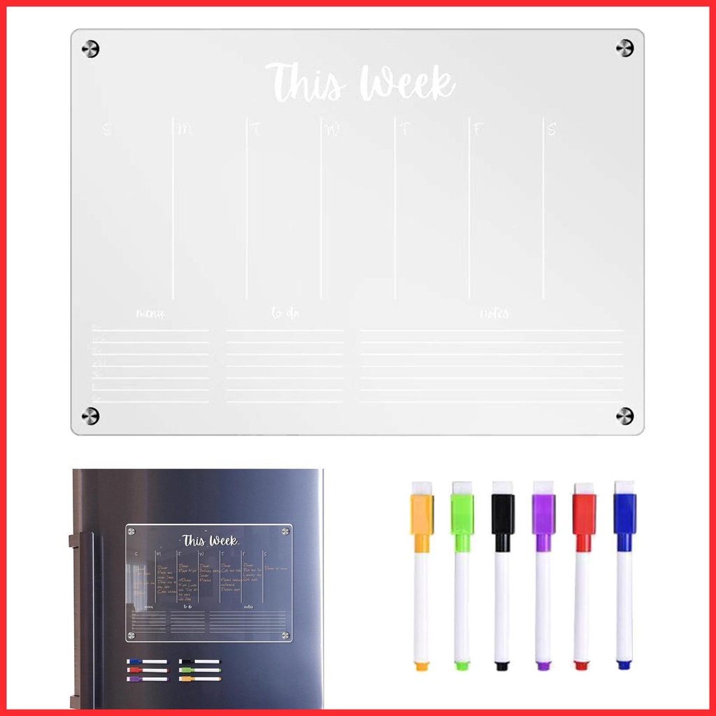 Acrylic Board for Fridge Acrylic Dry Erase Board Magnetic Fridge Magnet ...