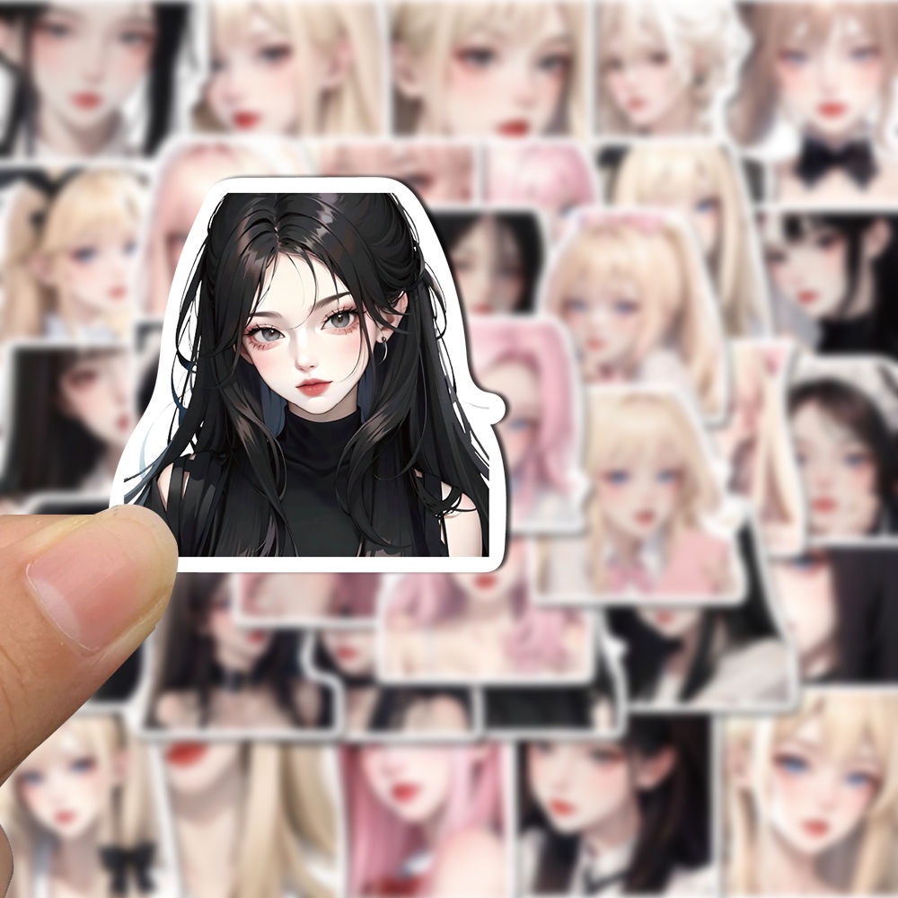 Sweet girl 50 cute Ig cartoon graffiti stickers exquisite creative diy ...
